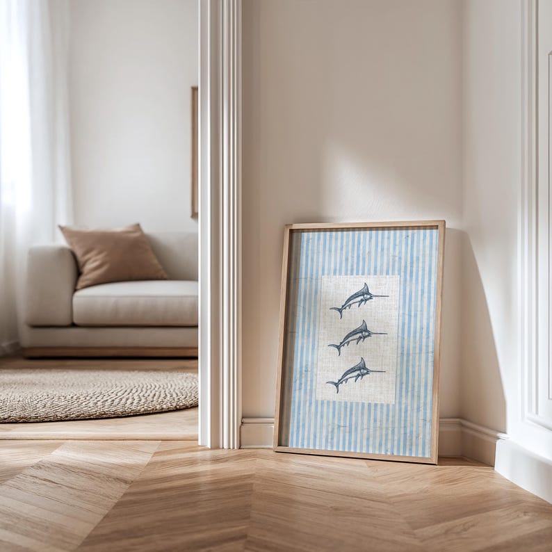 Billfish Marlin Sailfish Art Print: Sportfishing Decor (digital ...