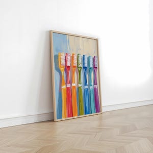 Dental Wall Art, Toothbrush Poster, Dentistry Print, Brush Your Teeth ...