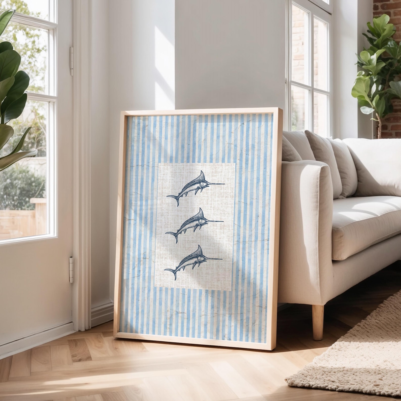 Billfish Marlin Sailfish Art Print: Sportfishing Decor (digital ...