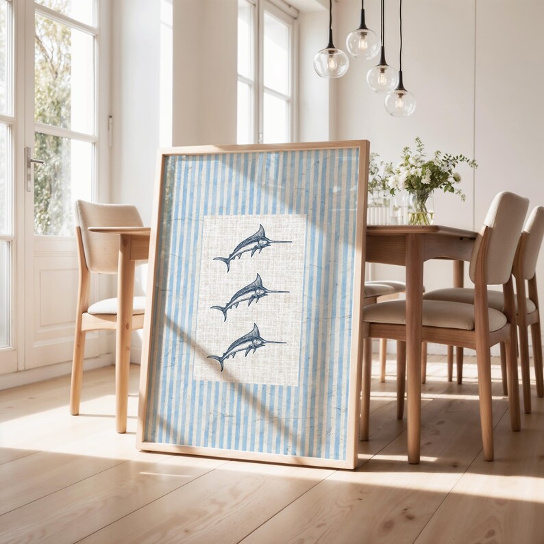Billfish Marlin Sailfish Art Print: Sportfishing Decor (digital ...