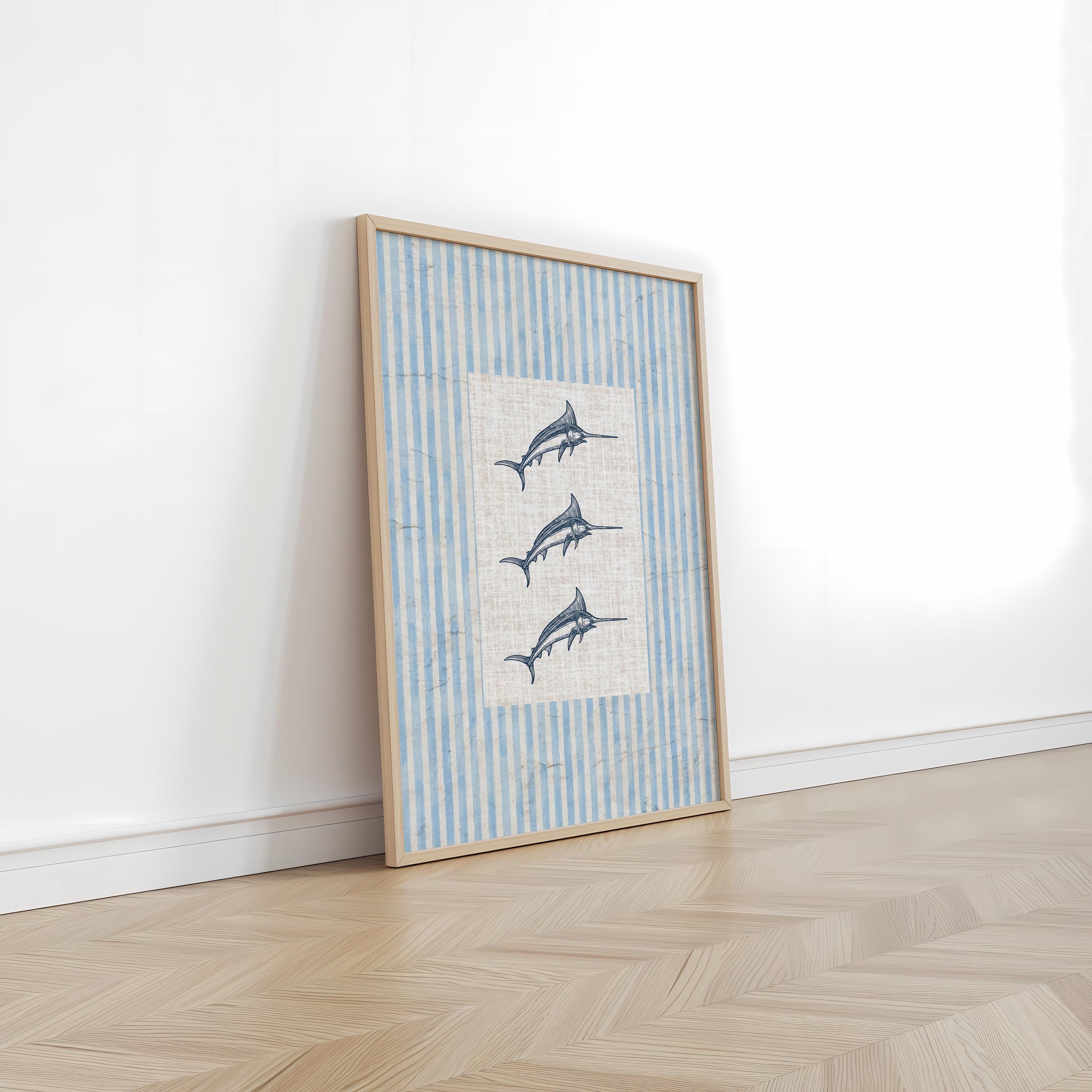 Billfish Marlin Sailfish Art Print: Sportfishing Decor (digital ...