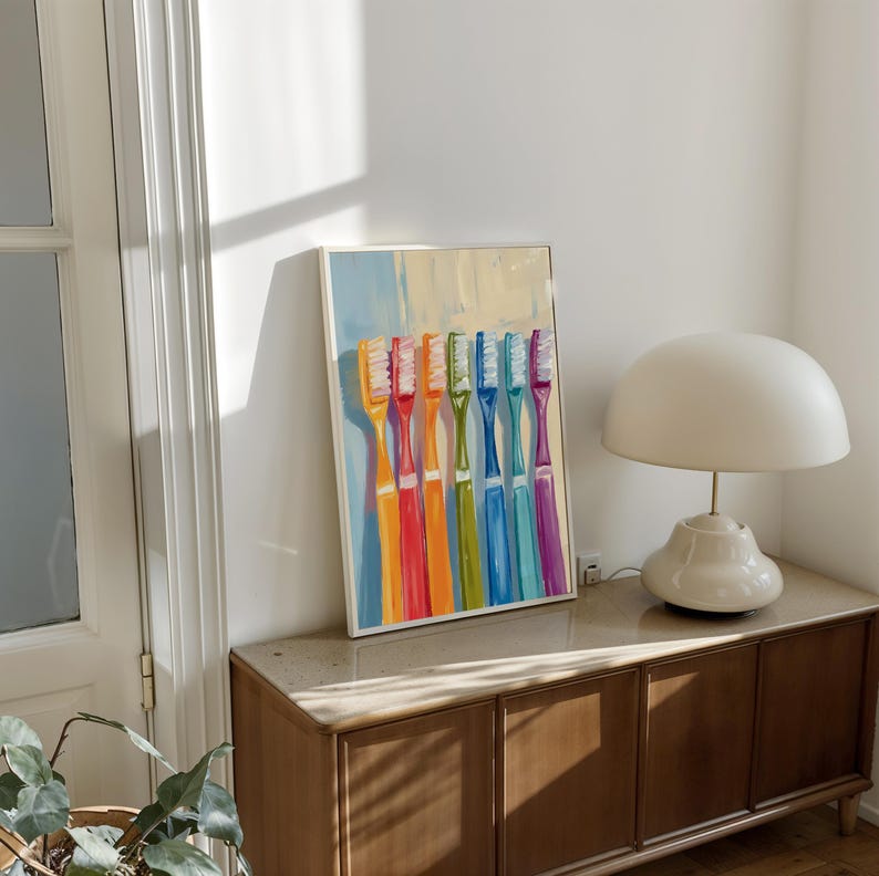Dental Wall Art, Toothbrush Poster, Dentistry Print, Brush Your Teeth ...