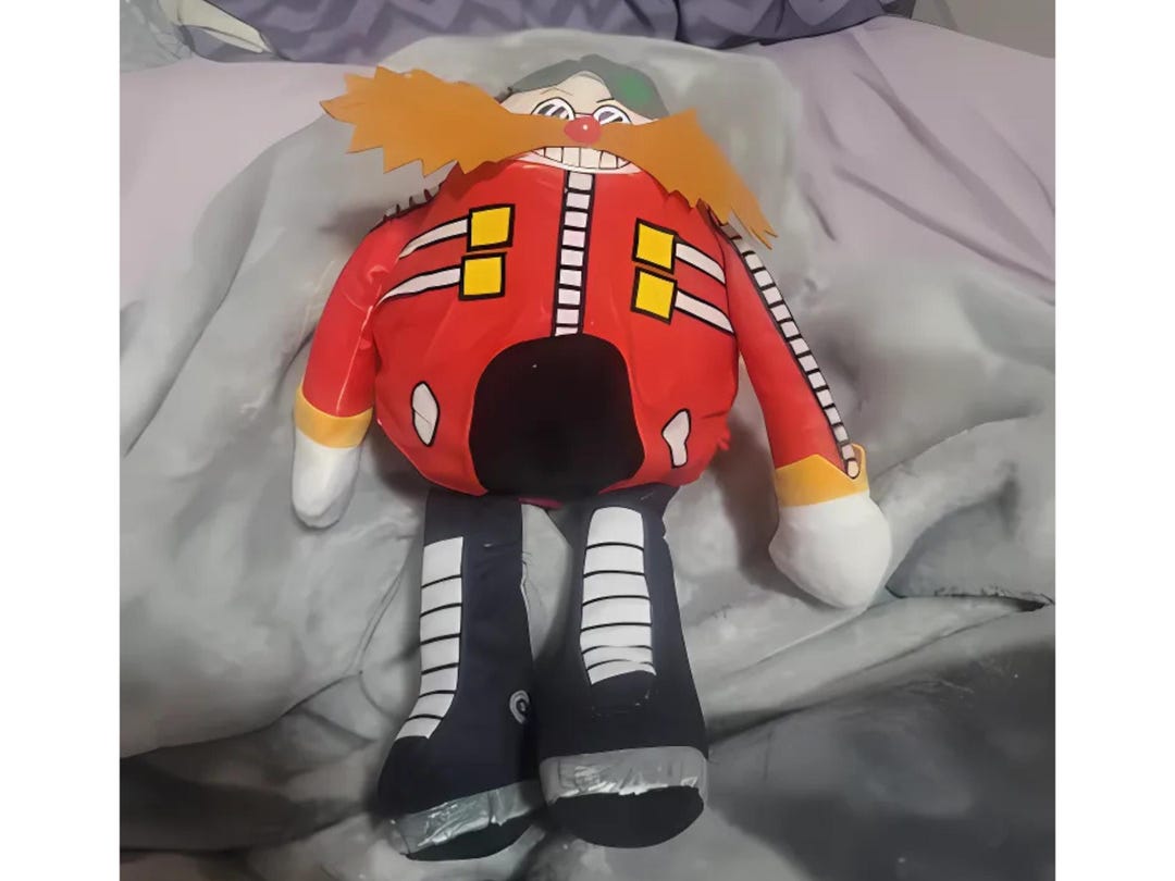 Japanese Anime Plush Toy Dr. Eggman, Sonic the Hedgehog Plush Toy ...