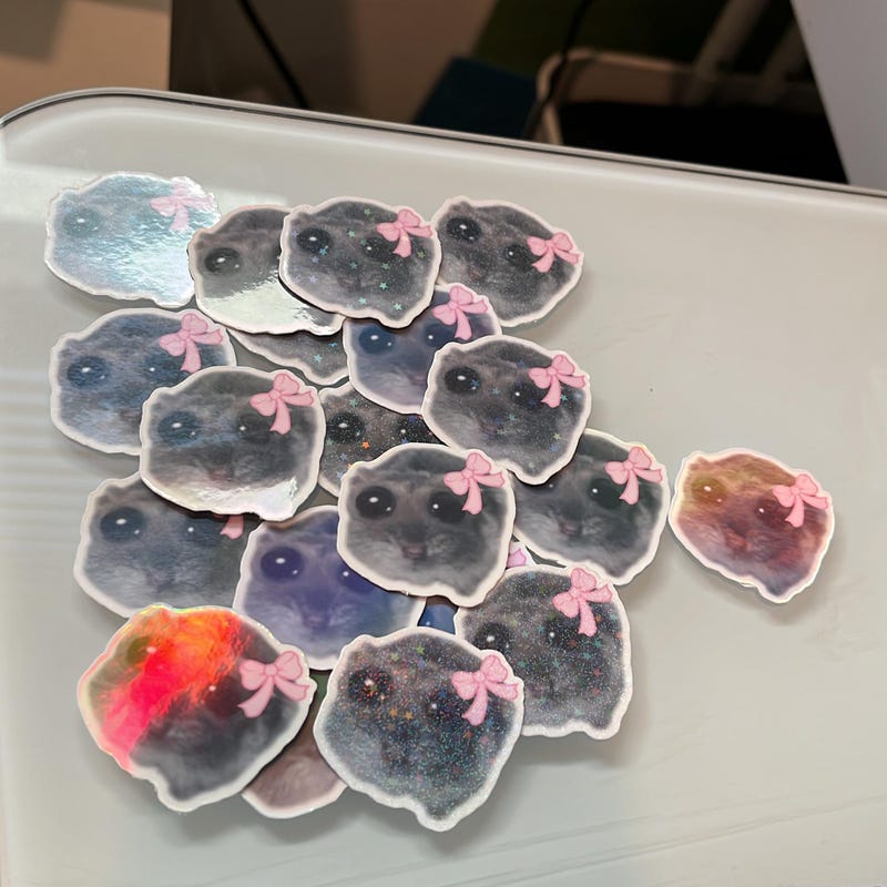 Sad Hamster With a Bow - Etsy