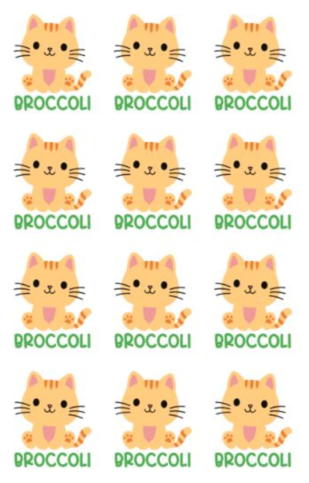 Broccoli Cat | Onyx Storm Sticker - Etsy
