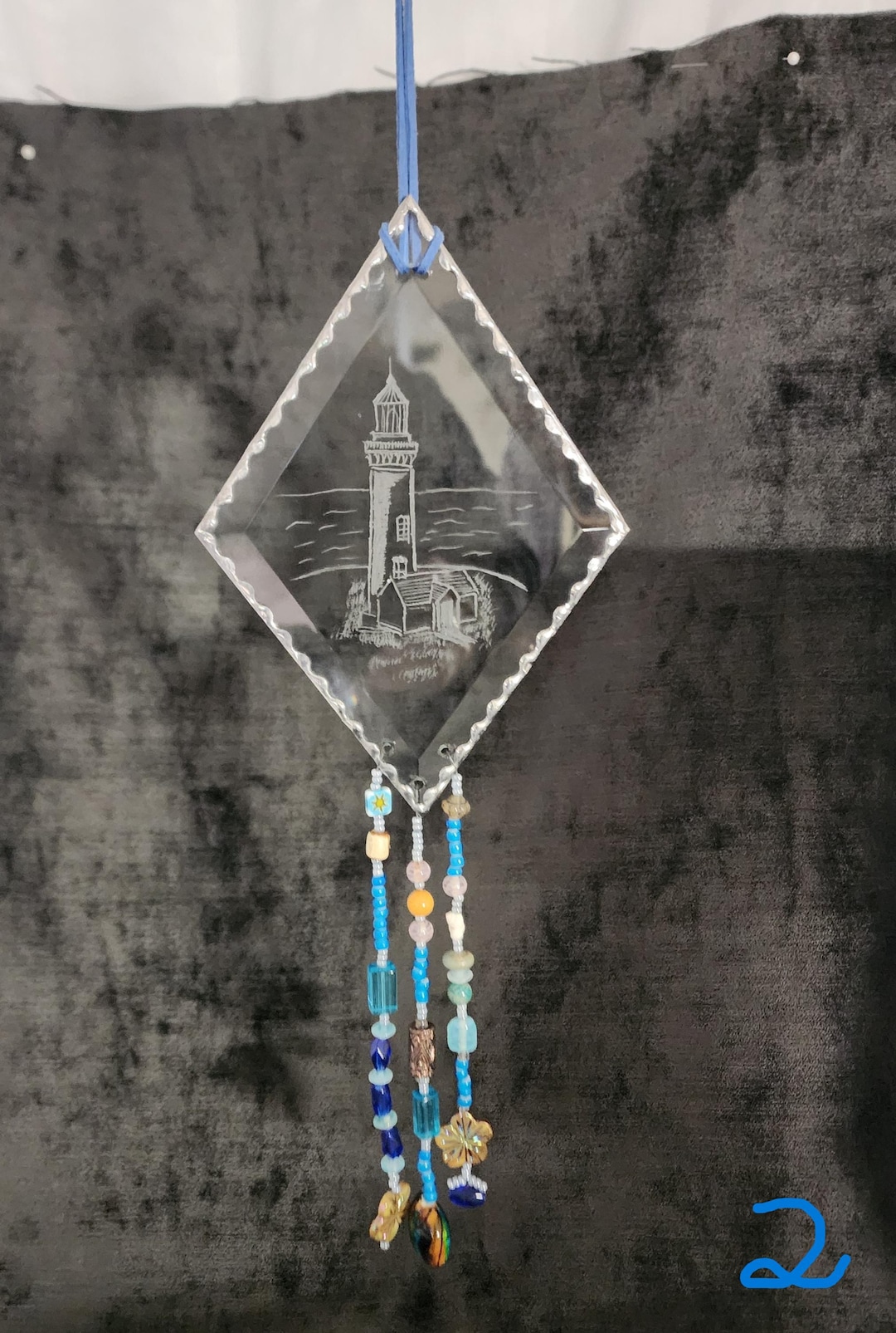 Etched and Beveled Glass Lighthouse - Etsy