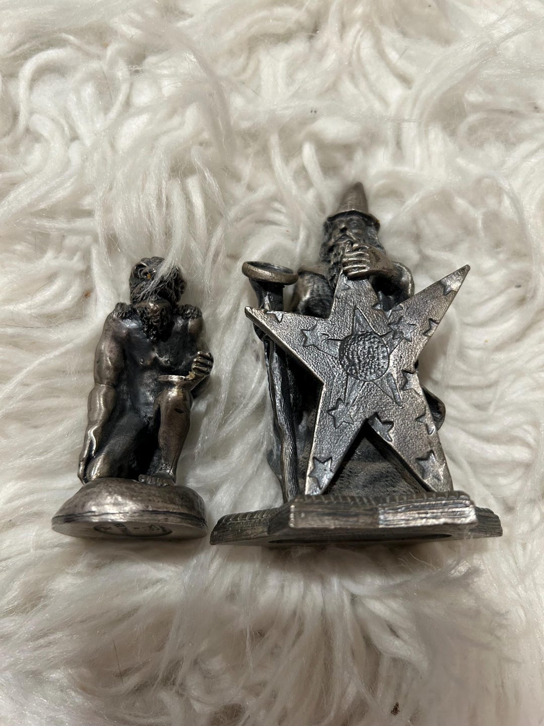 2 Collectible Pewter Figurines, They Are Missing the Crystals so Price ...