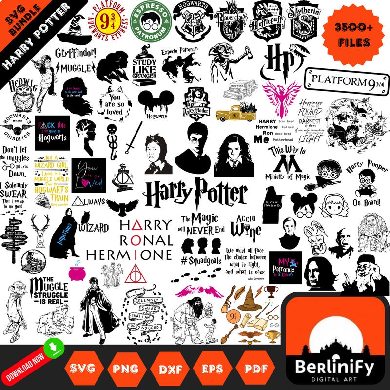 Harry potter clipart - Etsy