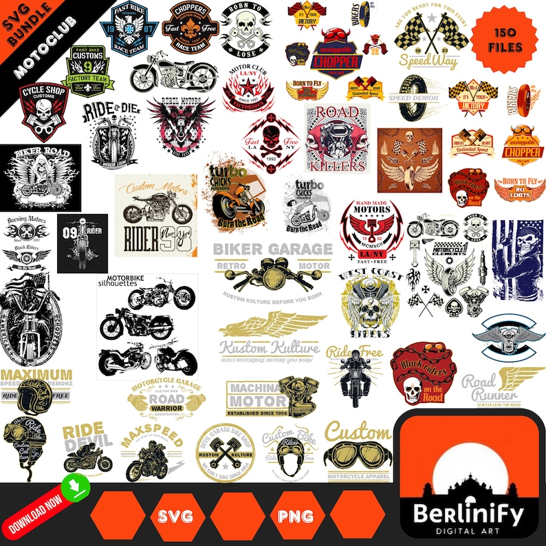 MOTORCYCLE SVG BUNDLE | Chopper Biker Quotes Clipart, Ride or Die Cut ...