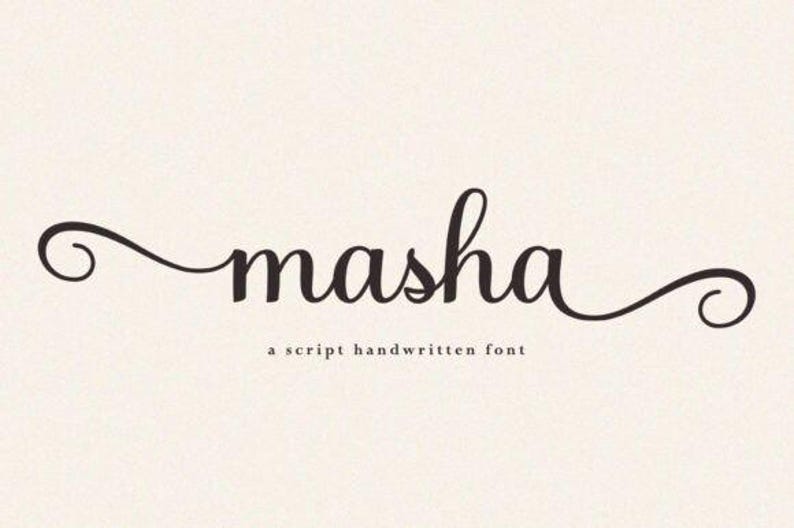 Masha Font - Etsy