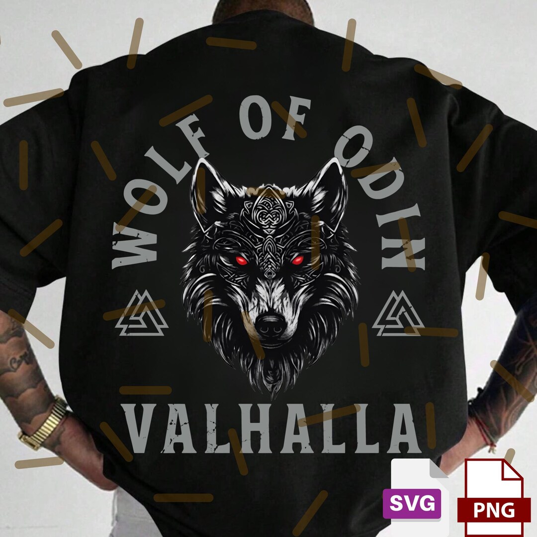 Wolf of Odin Valhalla PNG Svg for Circut Digital File, Norse Viking ...