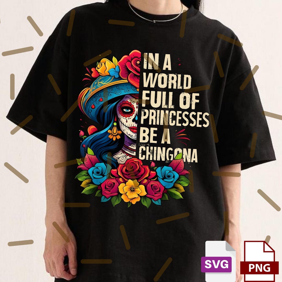 La Catrina Día De Los Muertos PNG Svg for Circut, Floral Mexican Skull ...