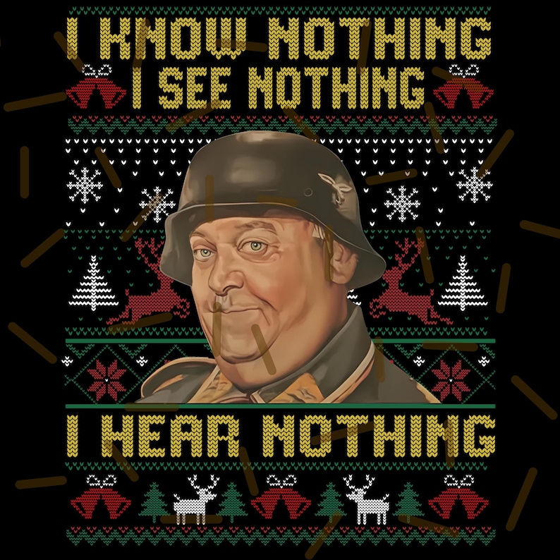 Sergeant Schultz I Know Nothing PNG Svg for Circut, I See Nothing Meme ...