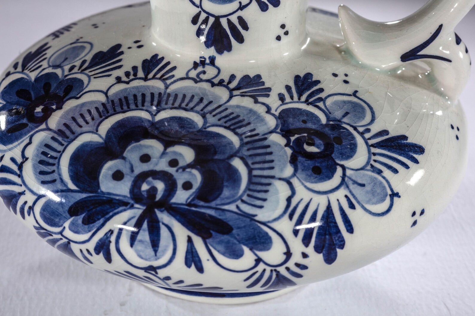 Vintage Delfts Holland Hand-painted Blue and White Pottery Jug Pitcher ...