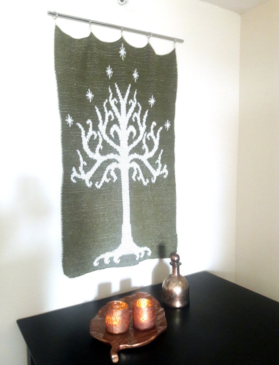 Tree of Gondor Wall Hanging, LOTR Wall Art Home Decor, White Tree ...