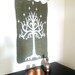 Tree of Gondor Wall Hanging, LOTR Wall Art Home Decor, White Tree ...