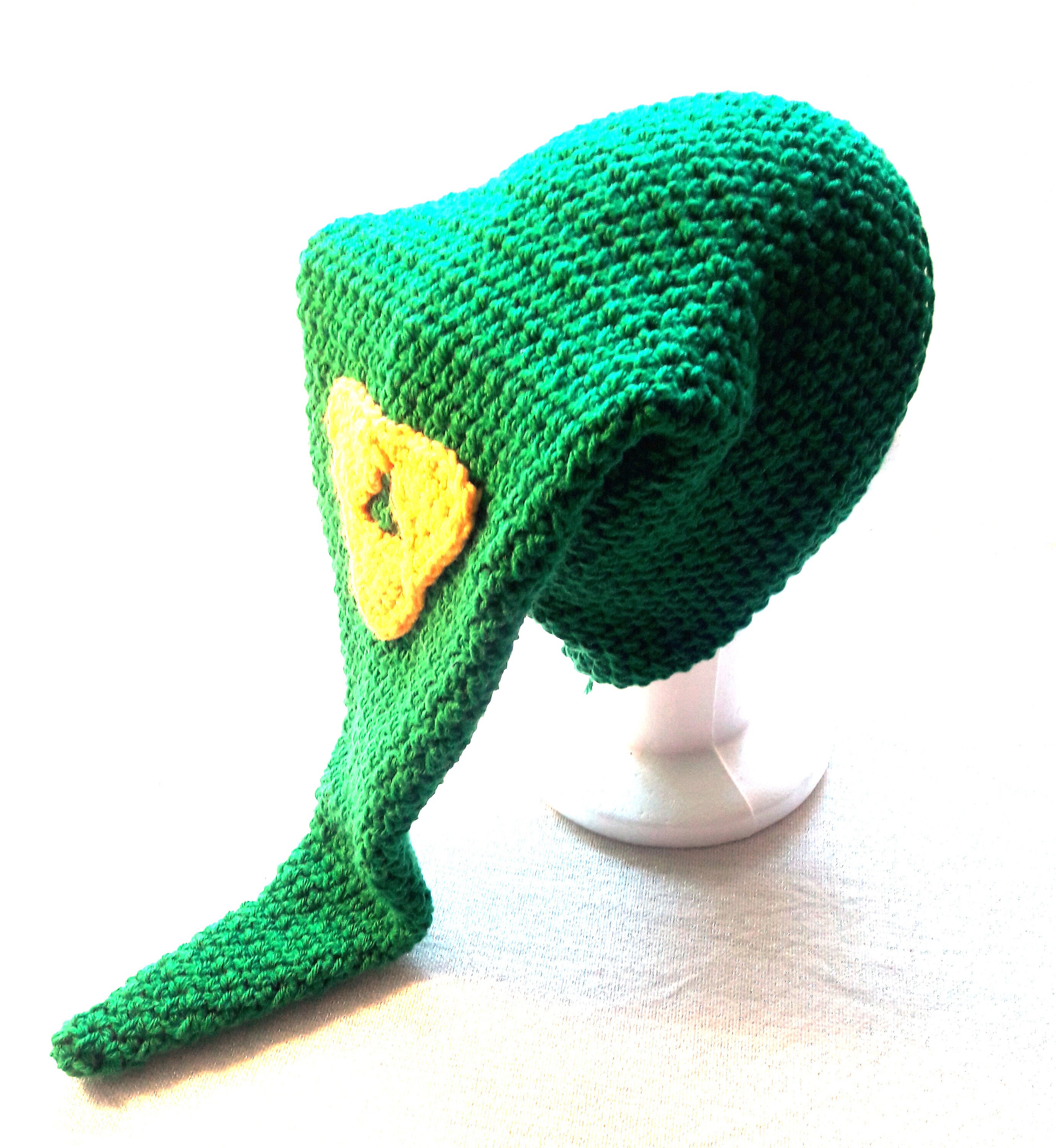 Link Cosplay Hat - Bright Green With Triforce - Crochet Adult Sized ...