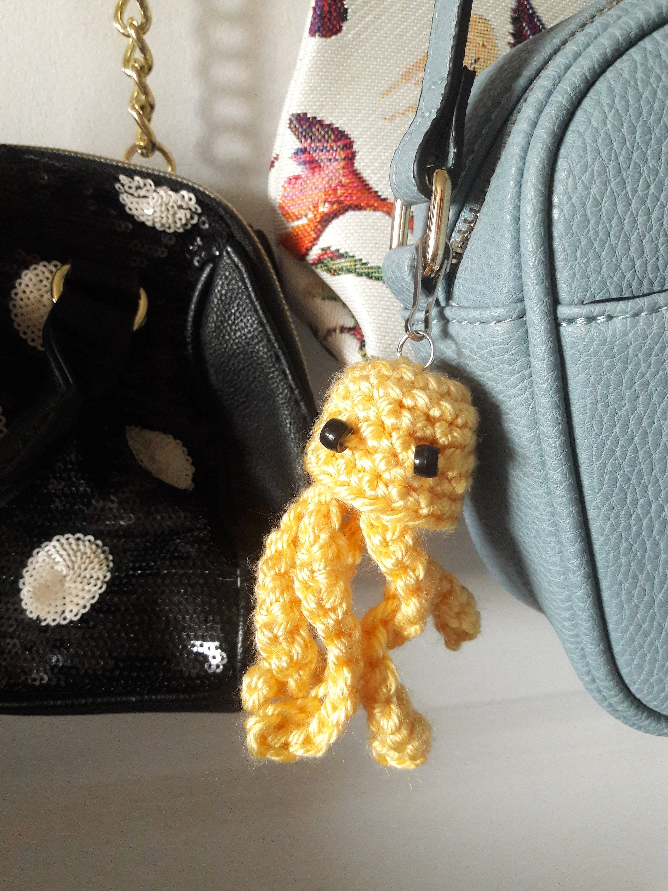 Yellow Jellyfish Keychain, Medusa Keychain, Kawaii Cute Mini Jellyfish ...