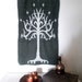 Tree of Gondor Wall Hanging, LOTR Wall Art Home Decor, White Tree ...