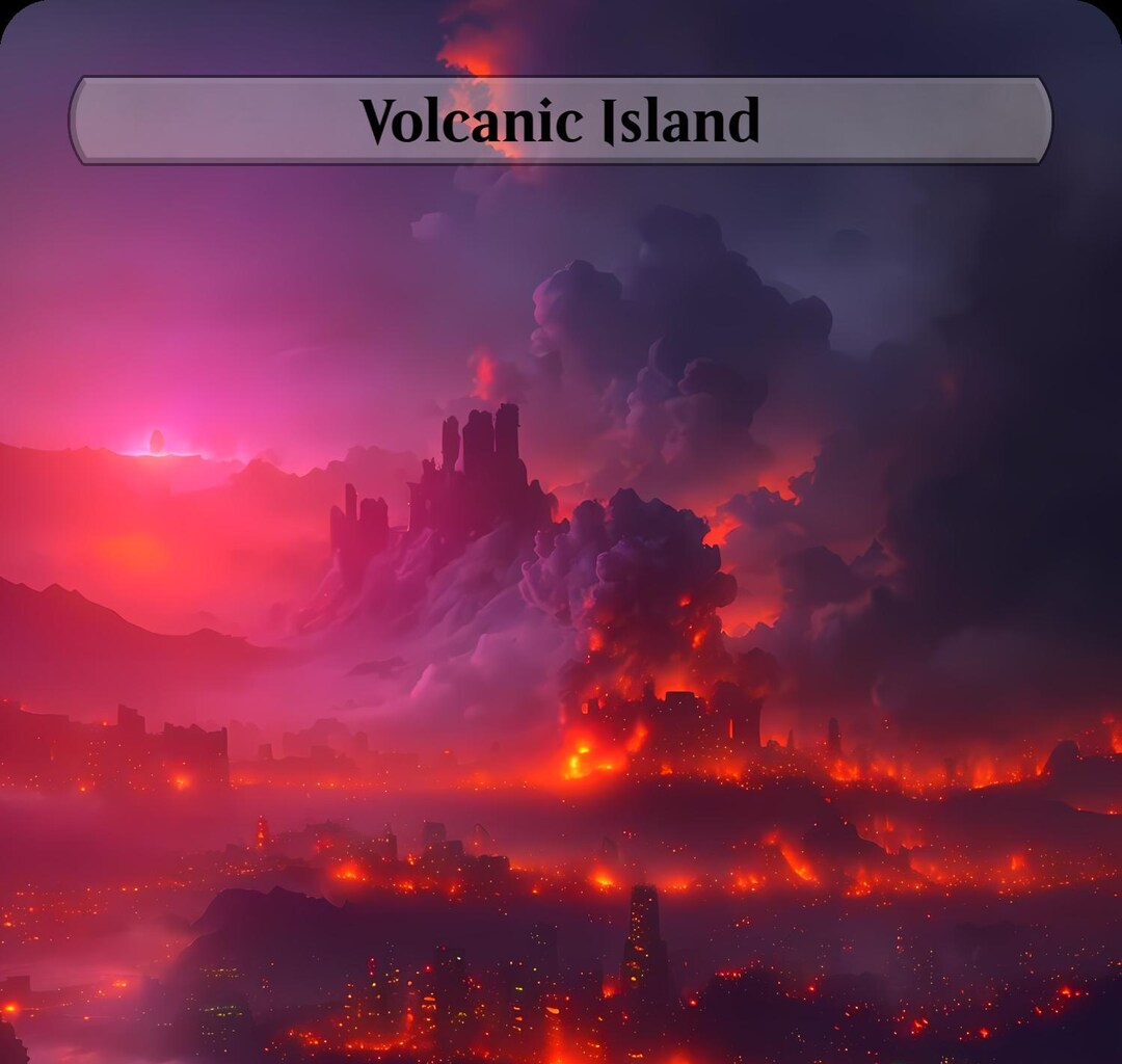 Volcanic Island Magic the Gathering Proxy Dual Land - Etsy