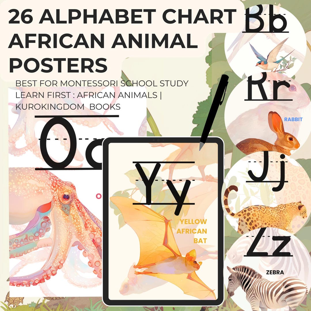 Alphabet Chart African Animals LEARN FIRST Program: African Animals ...