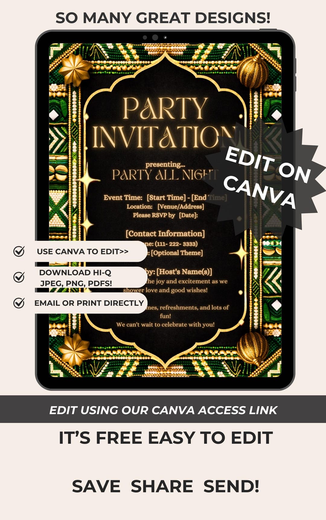 Stunning Igbo Nigerian Party Invitation Template Edit and Customise ...