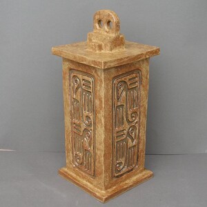 Lidded Stoneware Jar With Ancient Aztec Bird Design - Etsy