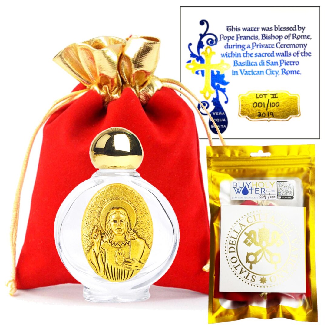 Blessed Holy Water 15ml Jesus Christ Vial | Blessed by Pope Francis ...