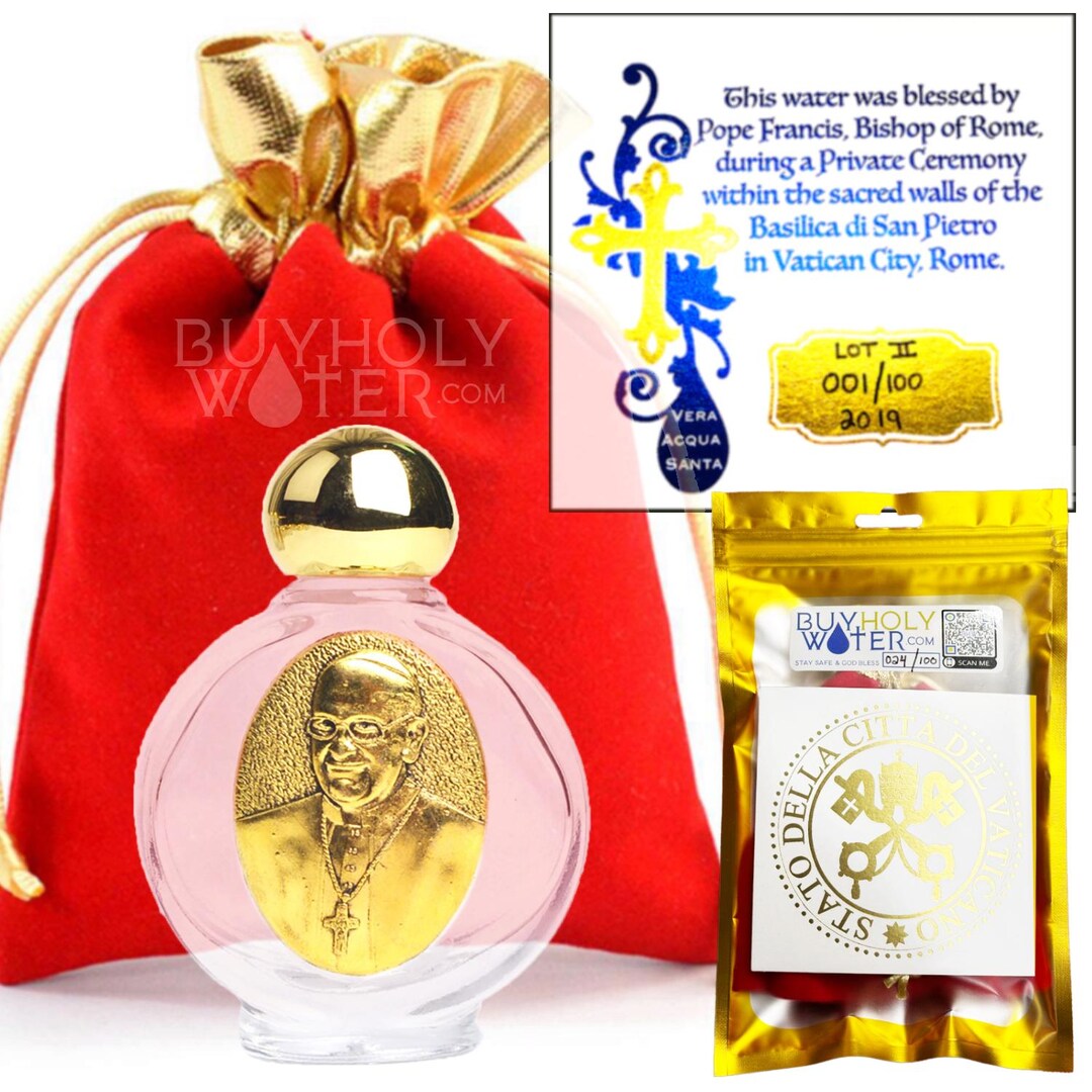 Blessed Holy Water 15ml Pope Francis Vial | Blessed by Pope Francis | Religious Catholic ...