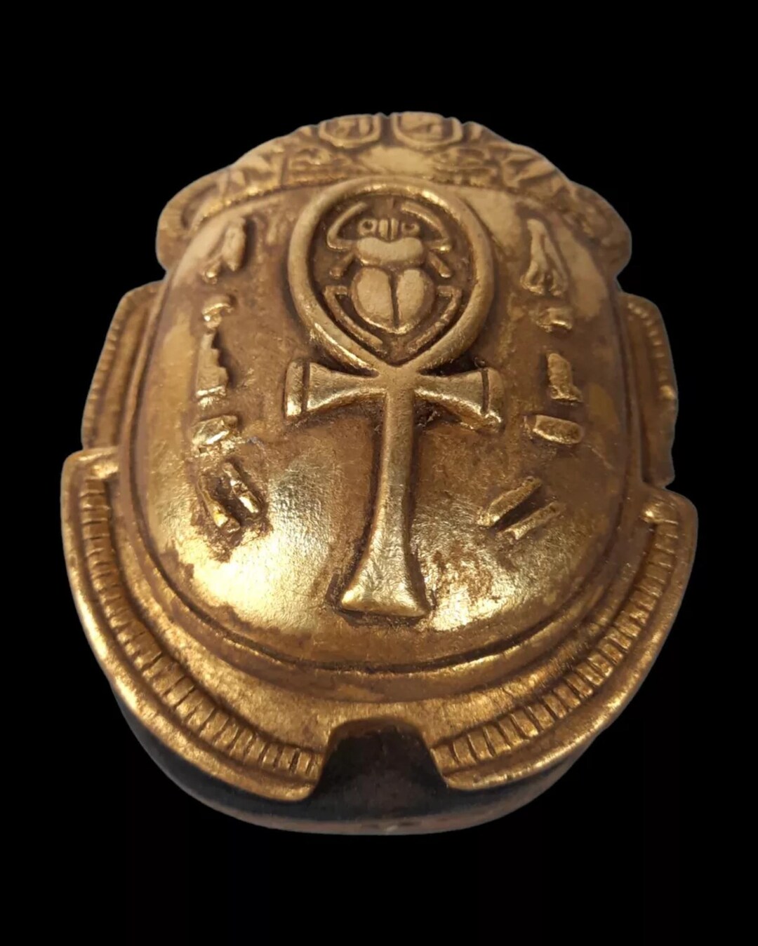 RARE ANCIENT Egyptian ANTIQUE Scarab Key of Life Eye of Horus Protect ...
