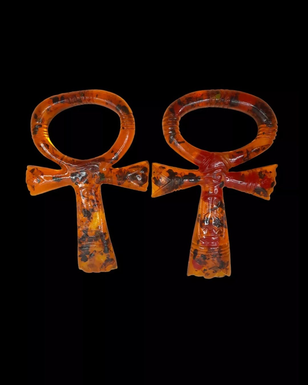 ANTIQUE ANCIENT EGYPTIAN Amber Precious Key of Life Symbol Eye of Horus ...