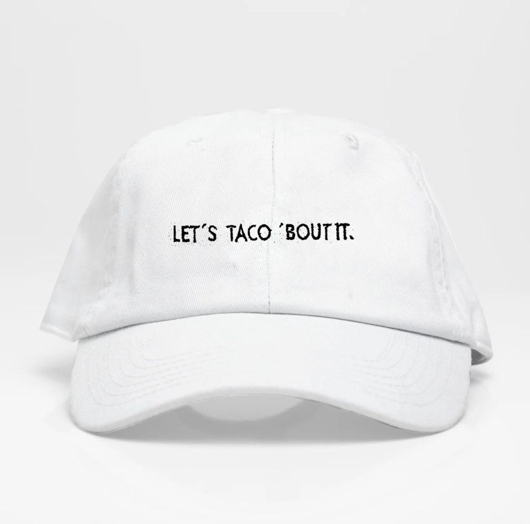 Let’s Taco Embroidery Dad Hat Taco Lovers, Food, Food Lover, Mexican ...