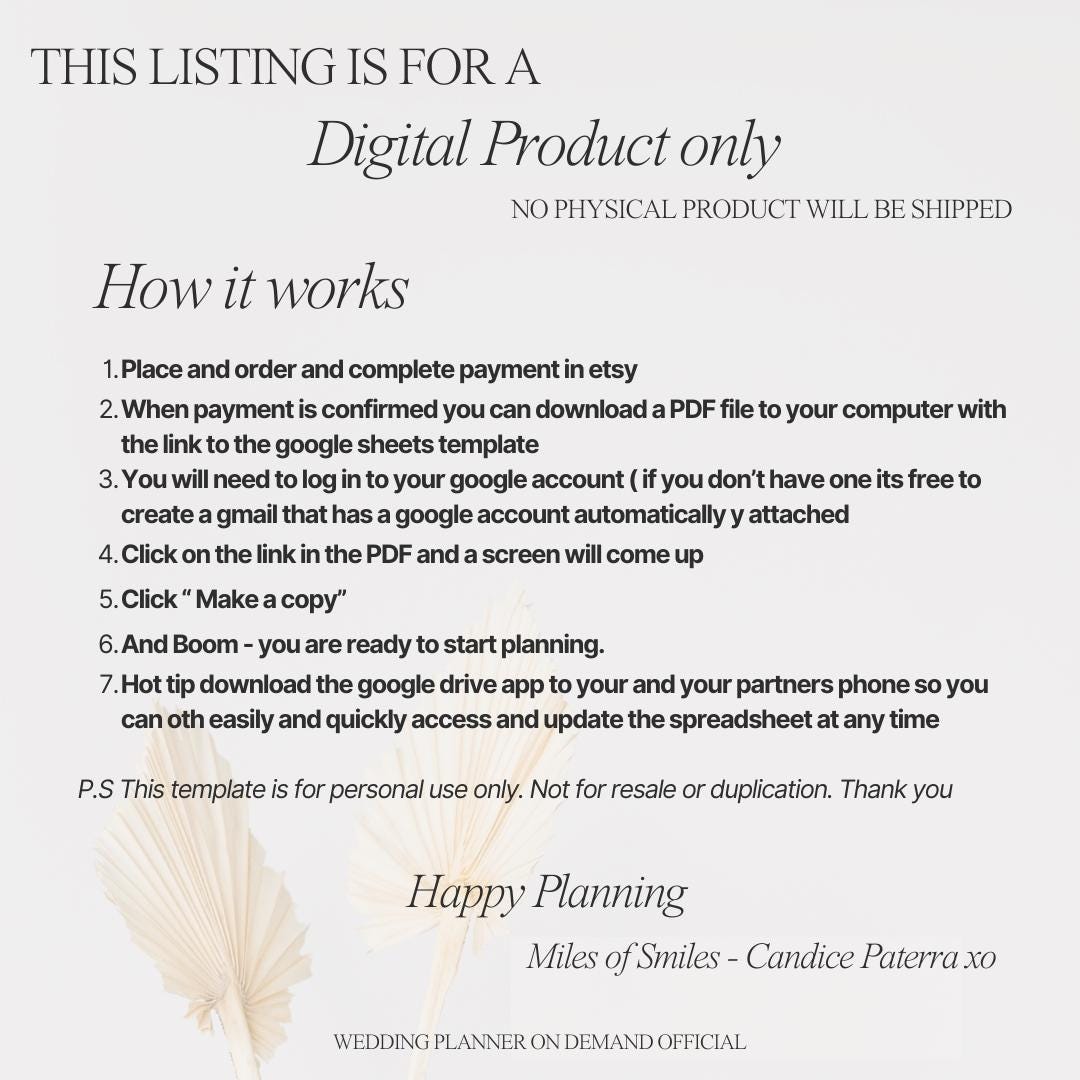The Master Spreadsheets Digital Wedding Planner - Etsy