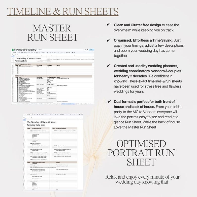 The Master Spreadsheets Digital Wedding Planner - Etsy