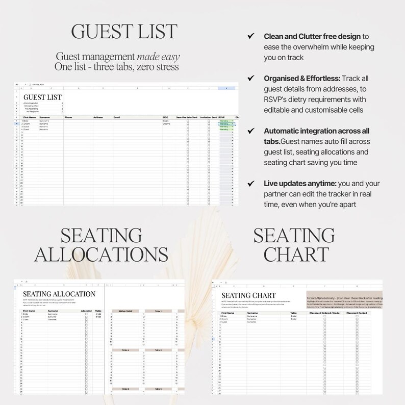 The Master Spreadsheets Digital Wedding Planner - Etsy