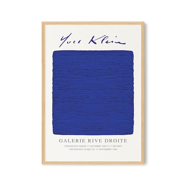 Yves Klein Blue Print - Yves Klein Print - Blue Wall Art - Yves Klein ...