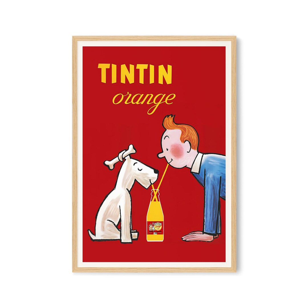 Tintin Orange Soda Print - Tintin Orange Print - Tintin Wall Art ...
