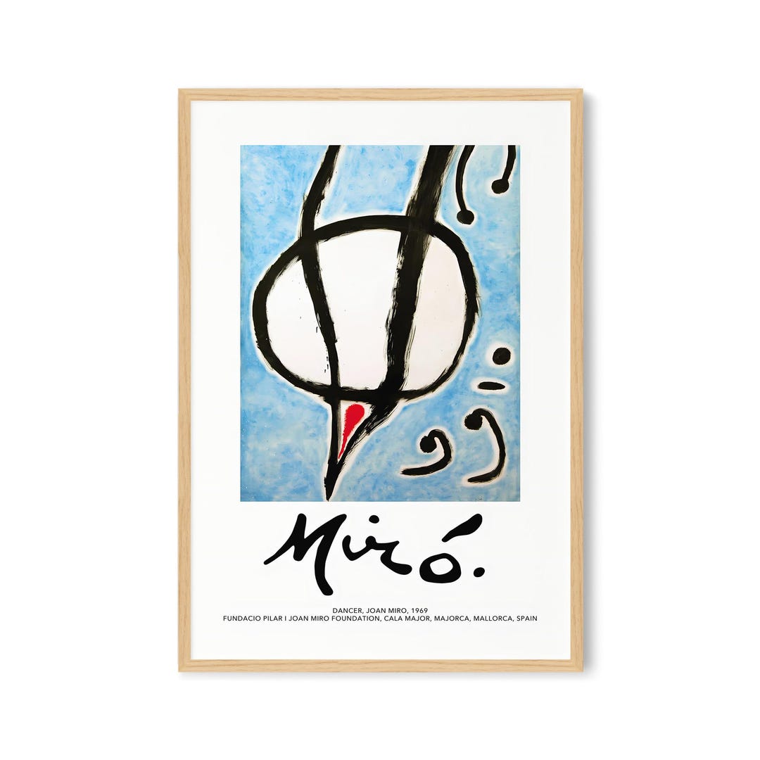 Dancer 1969 Joan Miro Print - Joan Miro Wall Art - Dancer Joan Miro ...