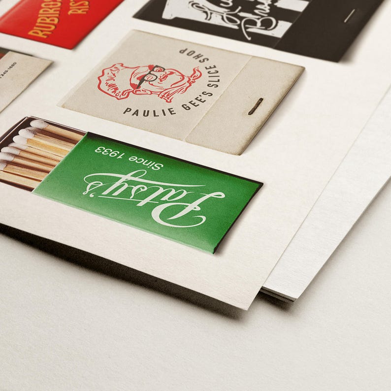 NYC Pizza Matchbook Print - New York Matchbook Wall Art - Custom ...