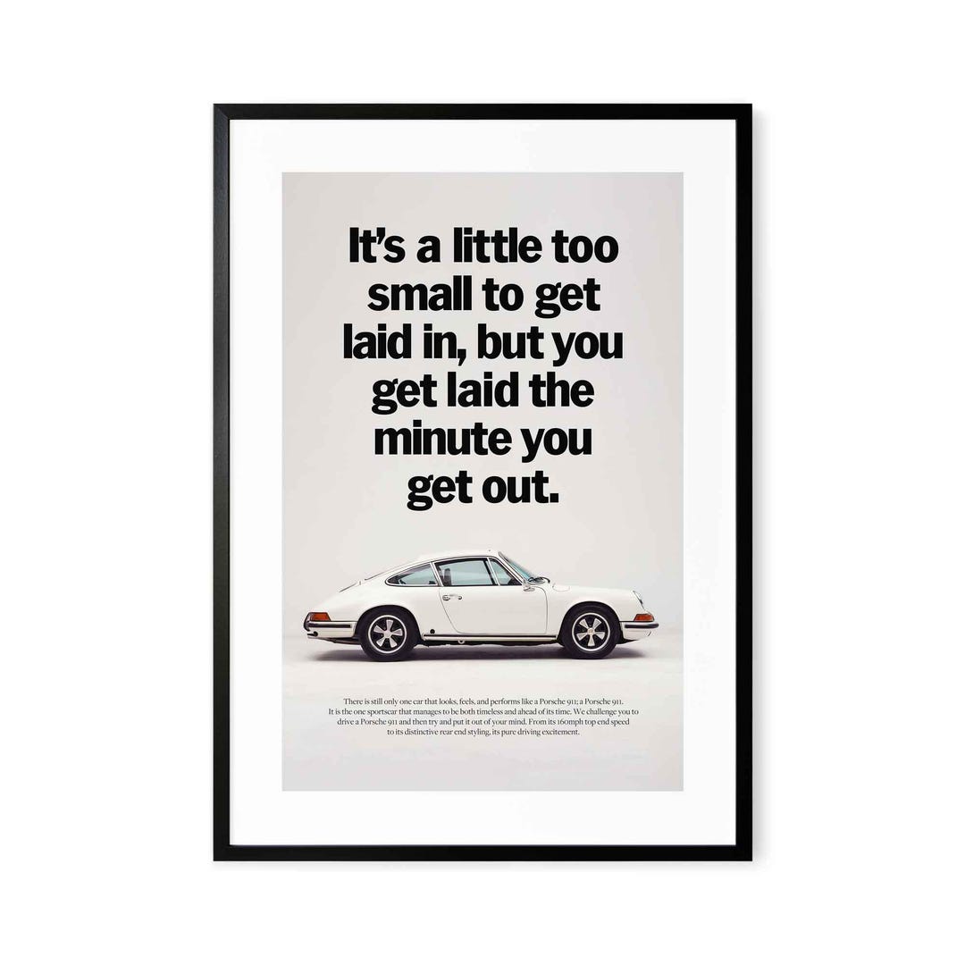 Get Laid Porsche Advert Print - Porsche 911 Ad Print - Vintage Advert ...