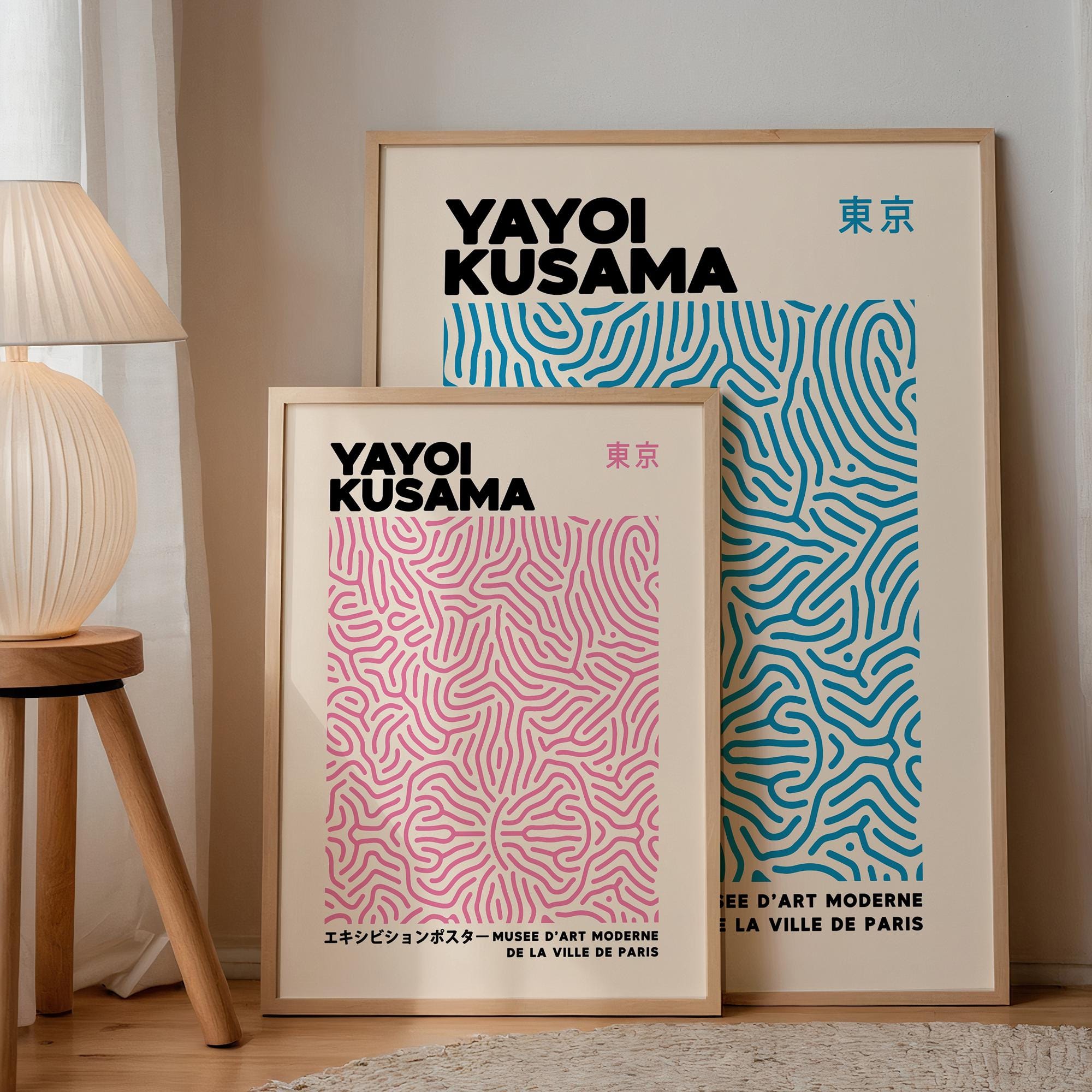 Pink Lines Yayoi Kusama Print - Pink Lines Print - Yayoi Kusama Wall ...