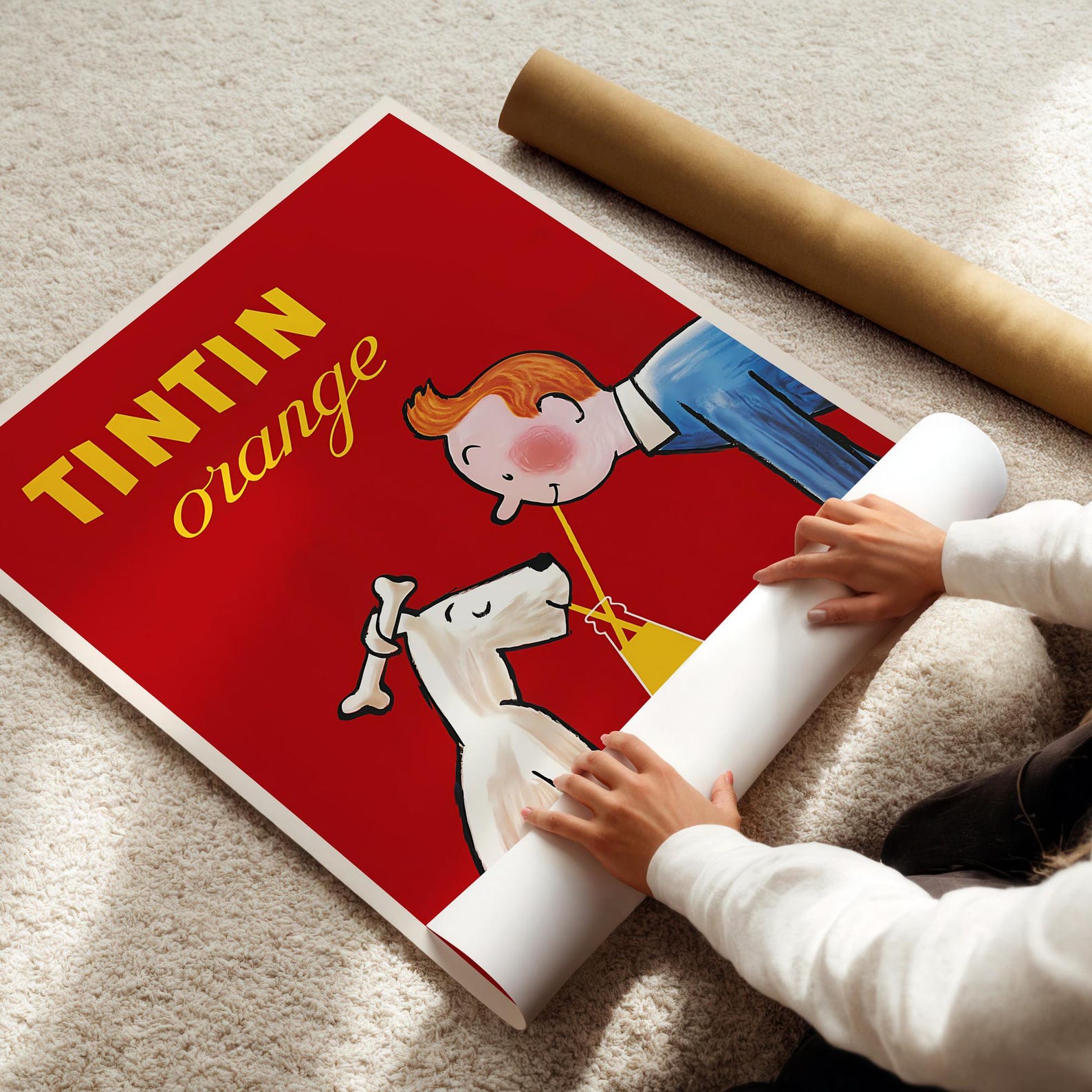 Tintin Orange Soda Print - Tintin Orange Print - Tintin Wall Art ...