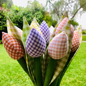 Sew a Happy Bouquet of Tulips Tutorial / PDF for Sewing Fabric Tulips ...