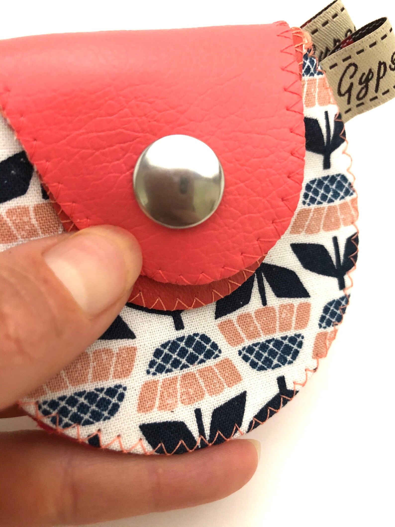 Leather and Designer Fabric Coin Purse / the Mini Gypsy Change - Etsy