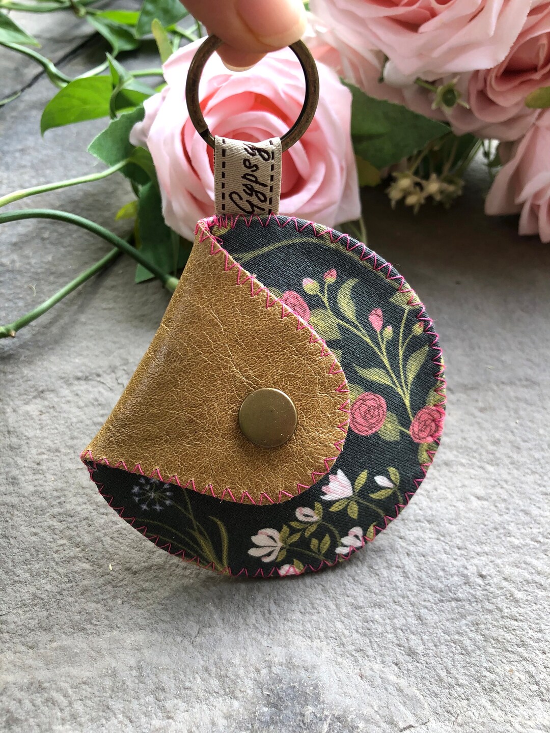 Coin Purse Leather and Designer Fabric / the Mini Gypsy Change Purse ...