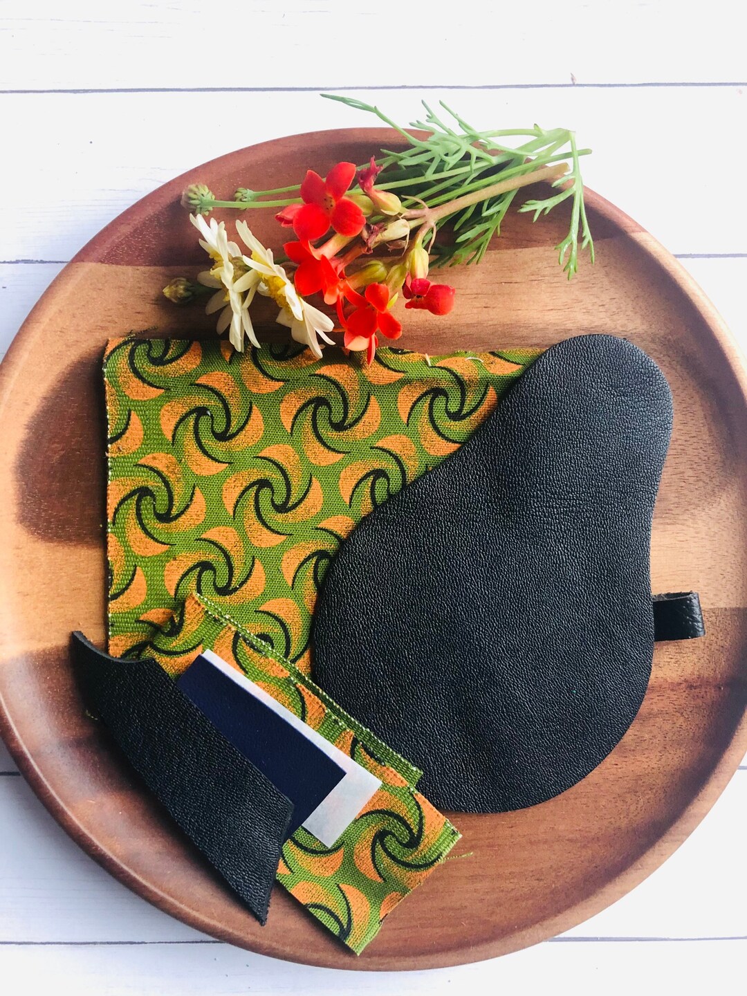 Coin Purse Kit / Leather and Fabric Coin Purse Materials and Printed ...