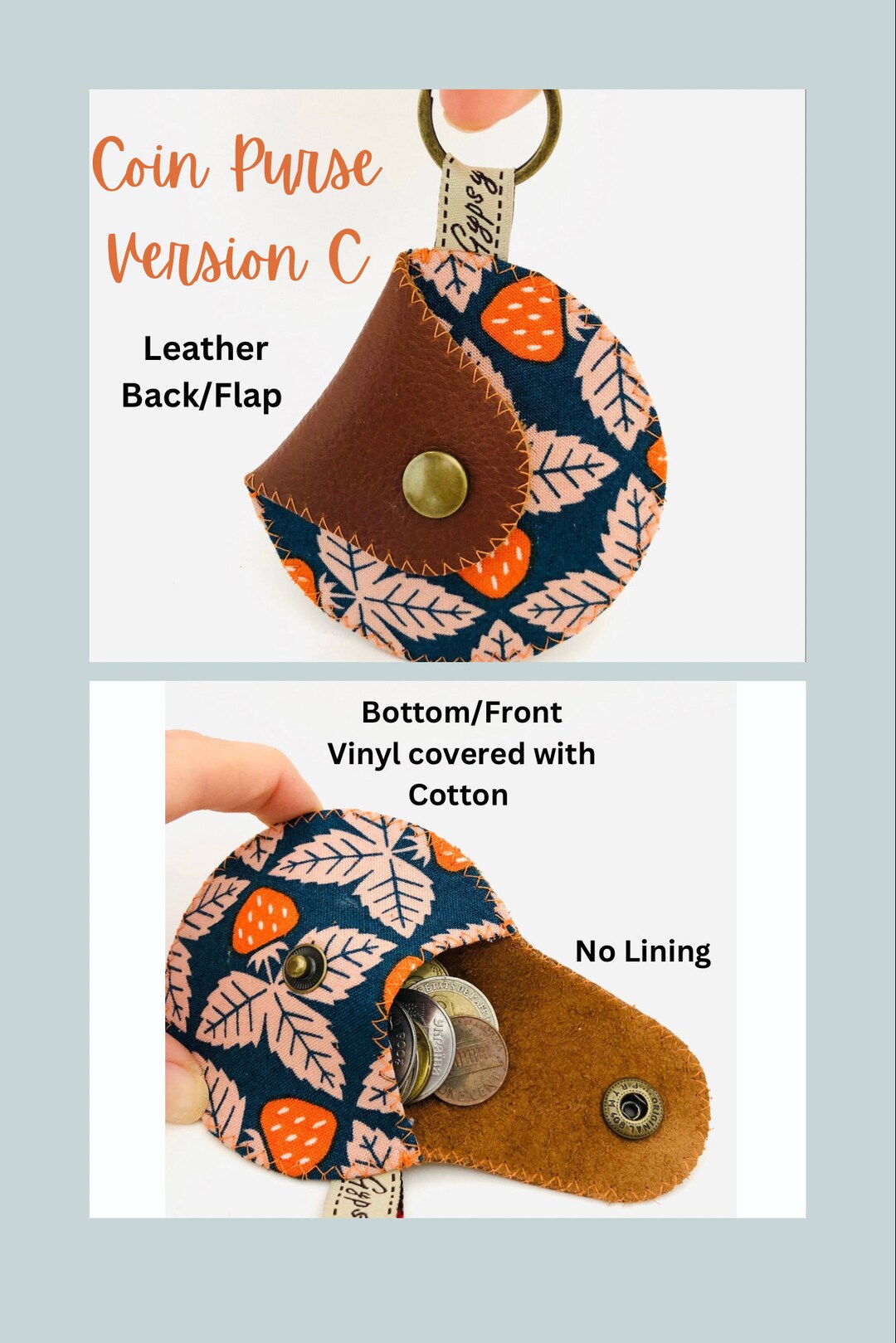 Mini Coin Purse Pattern / PDF With Sewing Instructions and Patterns ...