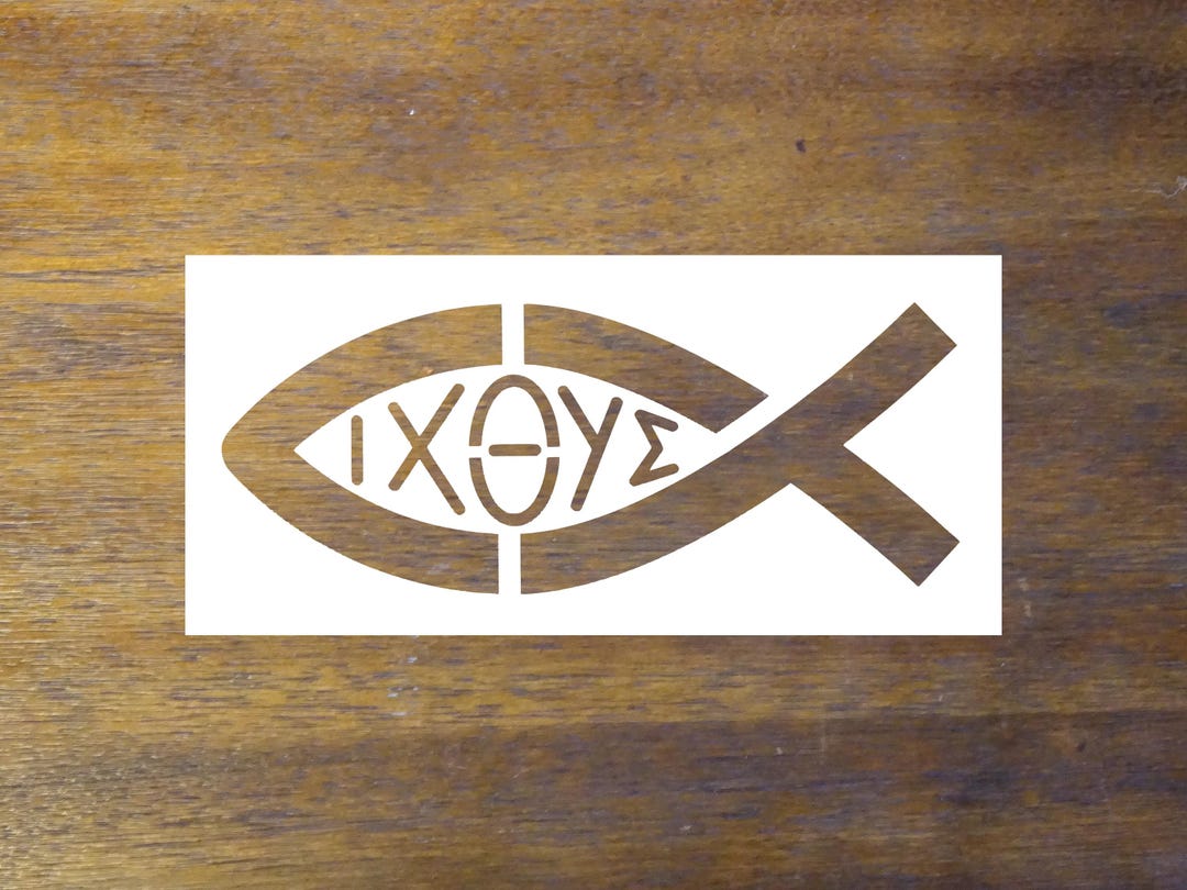 Jesus Fish Symbol Stencil Reusable Paint, Color, & Draw Mylar Stencil ...