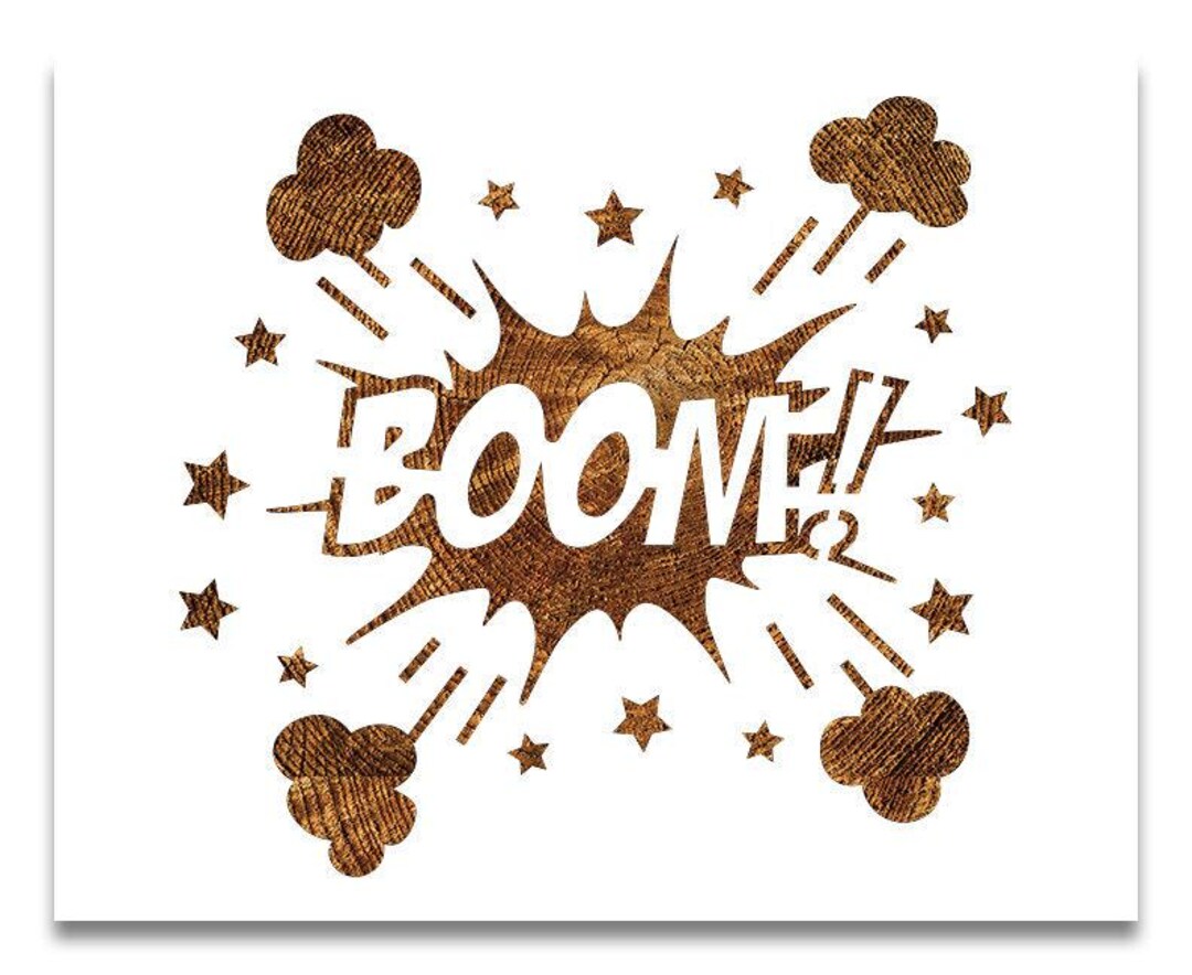 Comic Stencil Cartoon Stencil Reusable Cool Custom Wall Boom Stencil ...