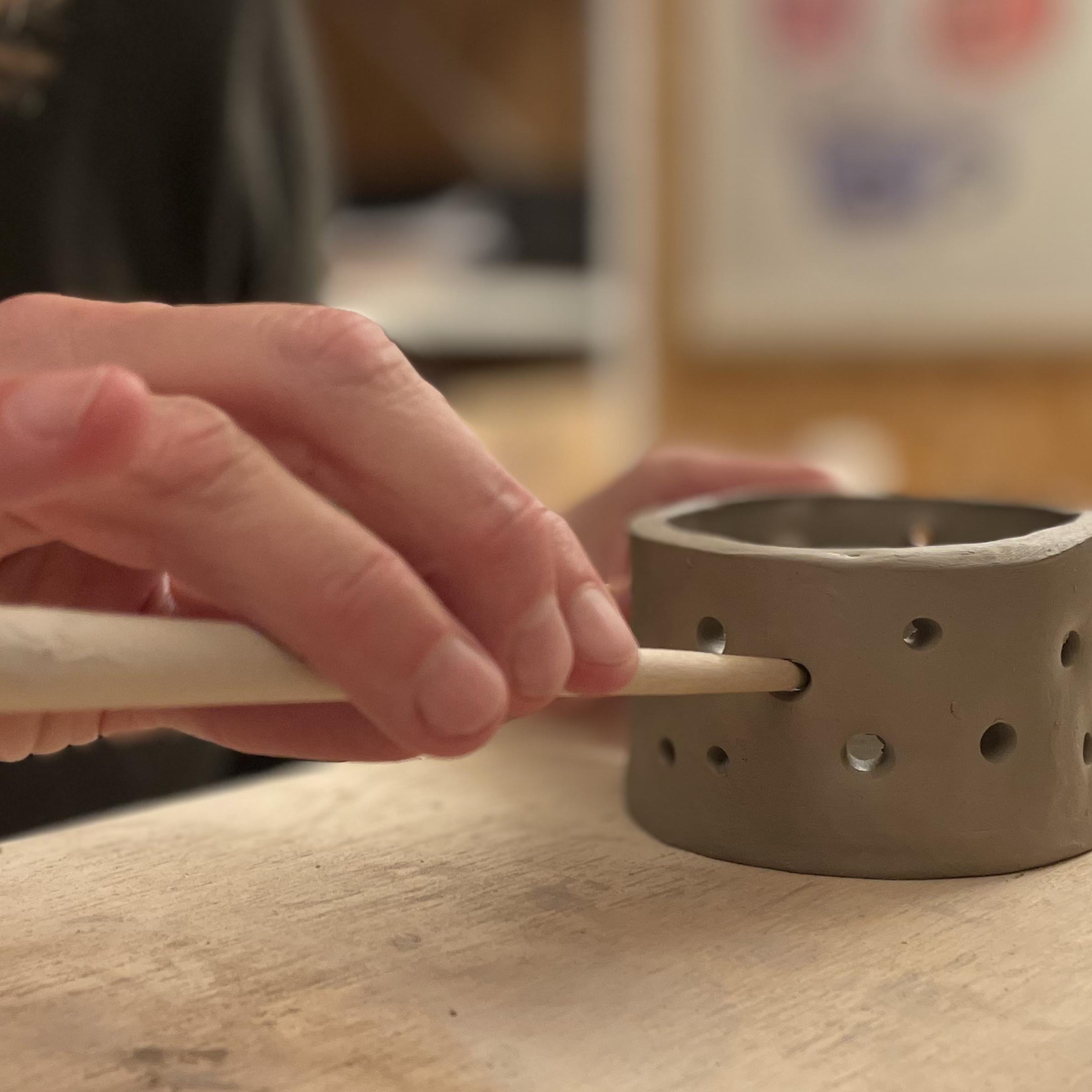 Slab Pottery Tealight Template, DIY Ceramic Candle Holder, Handbuilt ...